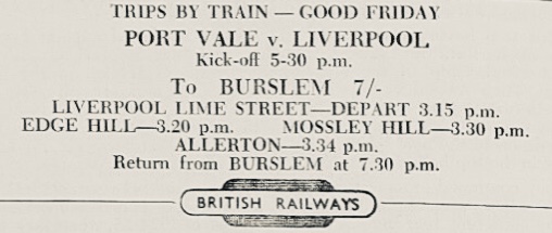 Matchdetails from Port Vale - Liverpool played on Friday 8 April 1955 ...