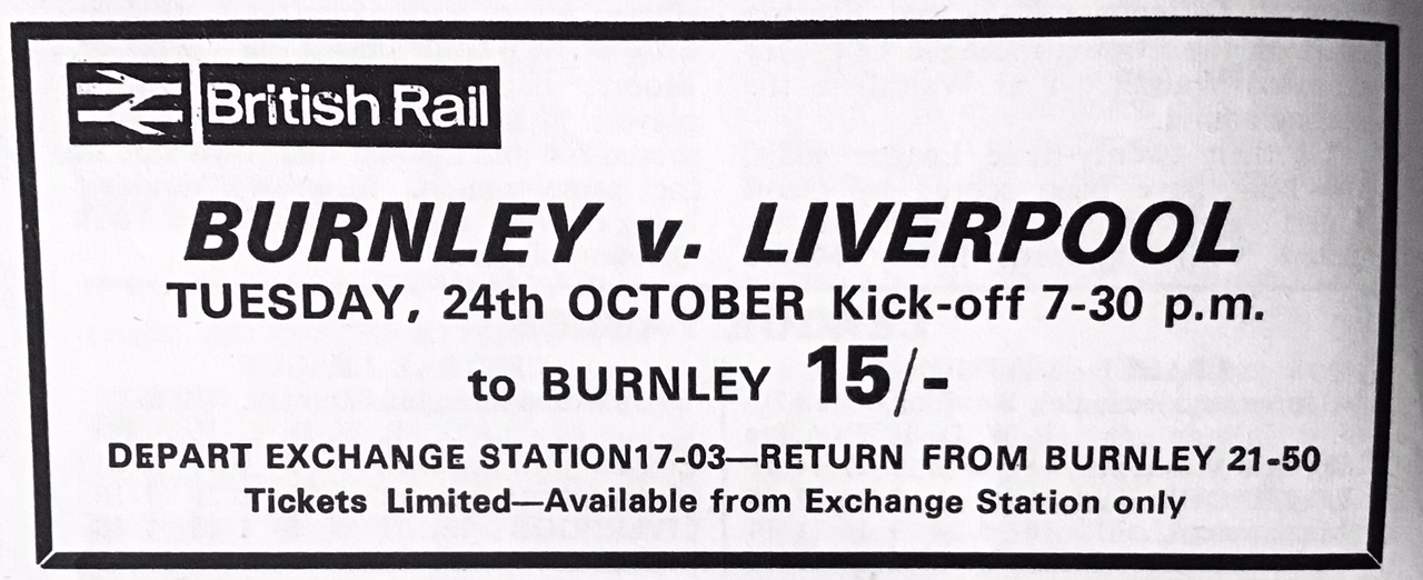 Matchdetails from Burnley - Liverpool played on Tuesday 24 October 1967 ...