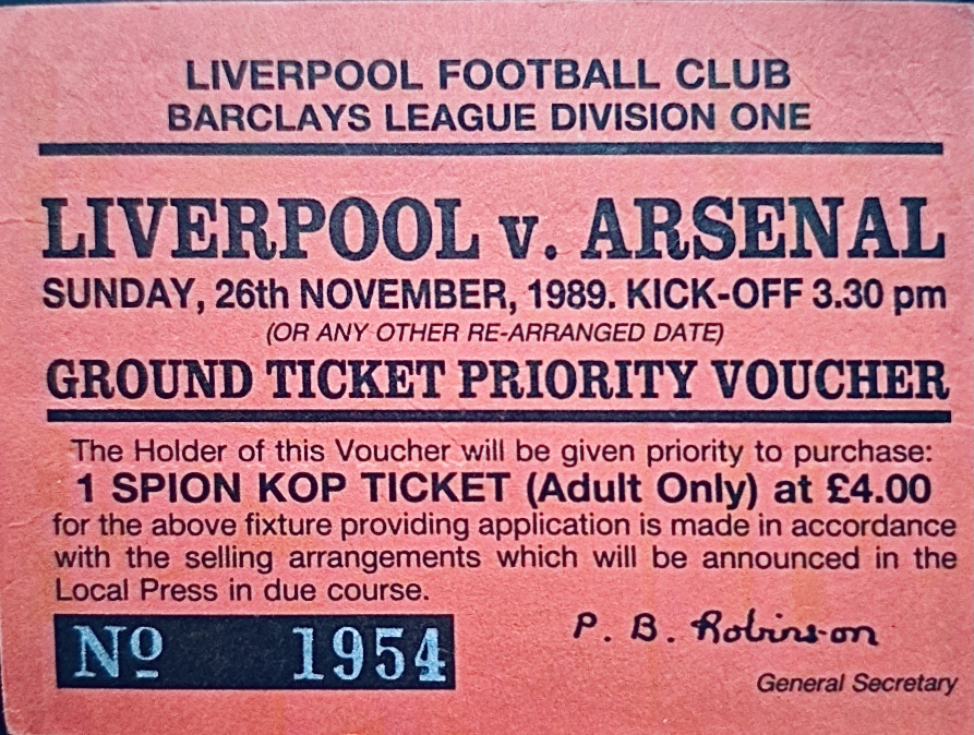 Arsenal 26 Nov 1989 - LFChistory.net