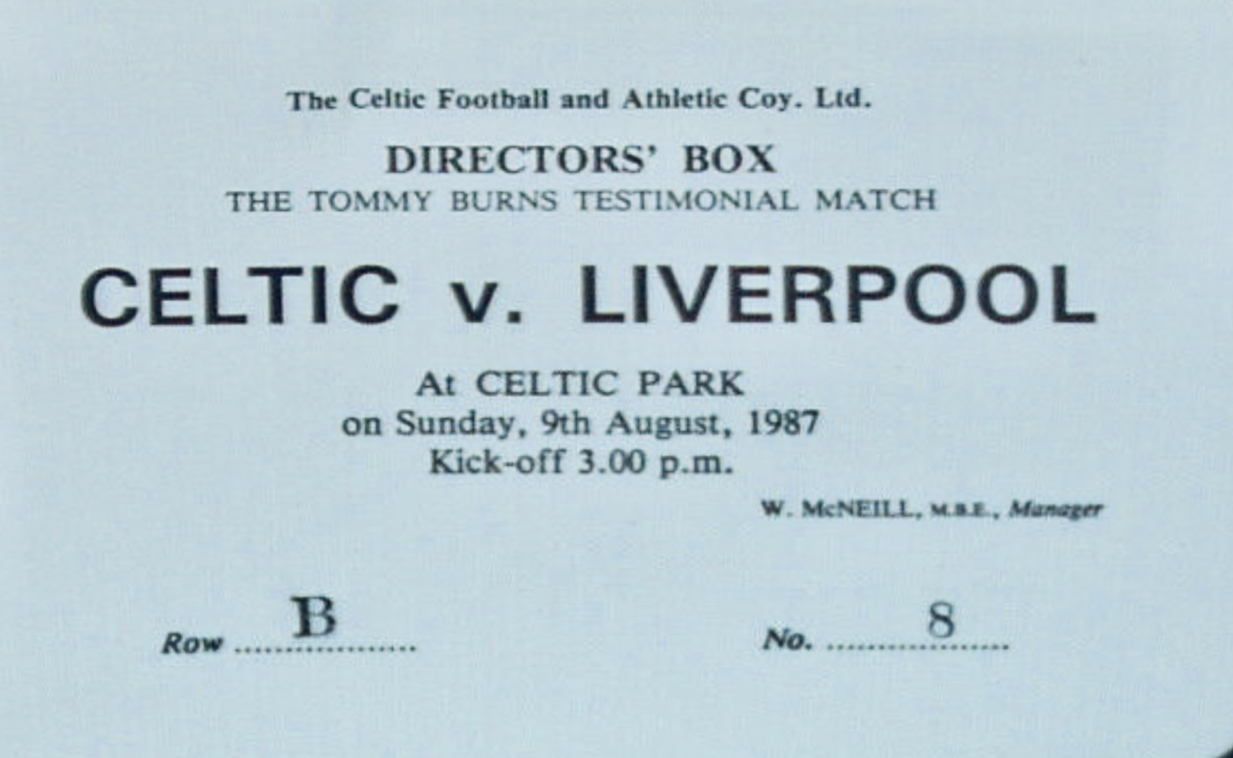 Matchdetails from Celtic - Liverpool played on Sunday 9 August 1987 ...