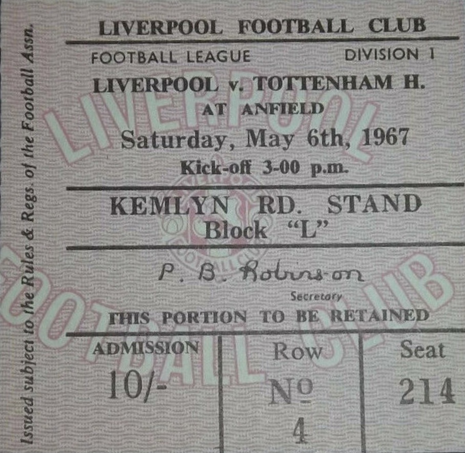 Tottenham Hotspur 06 May 1967 - LFChistory.net