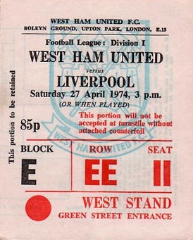 West Ham United 27 Apr 1974 - LFChistory.net