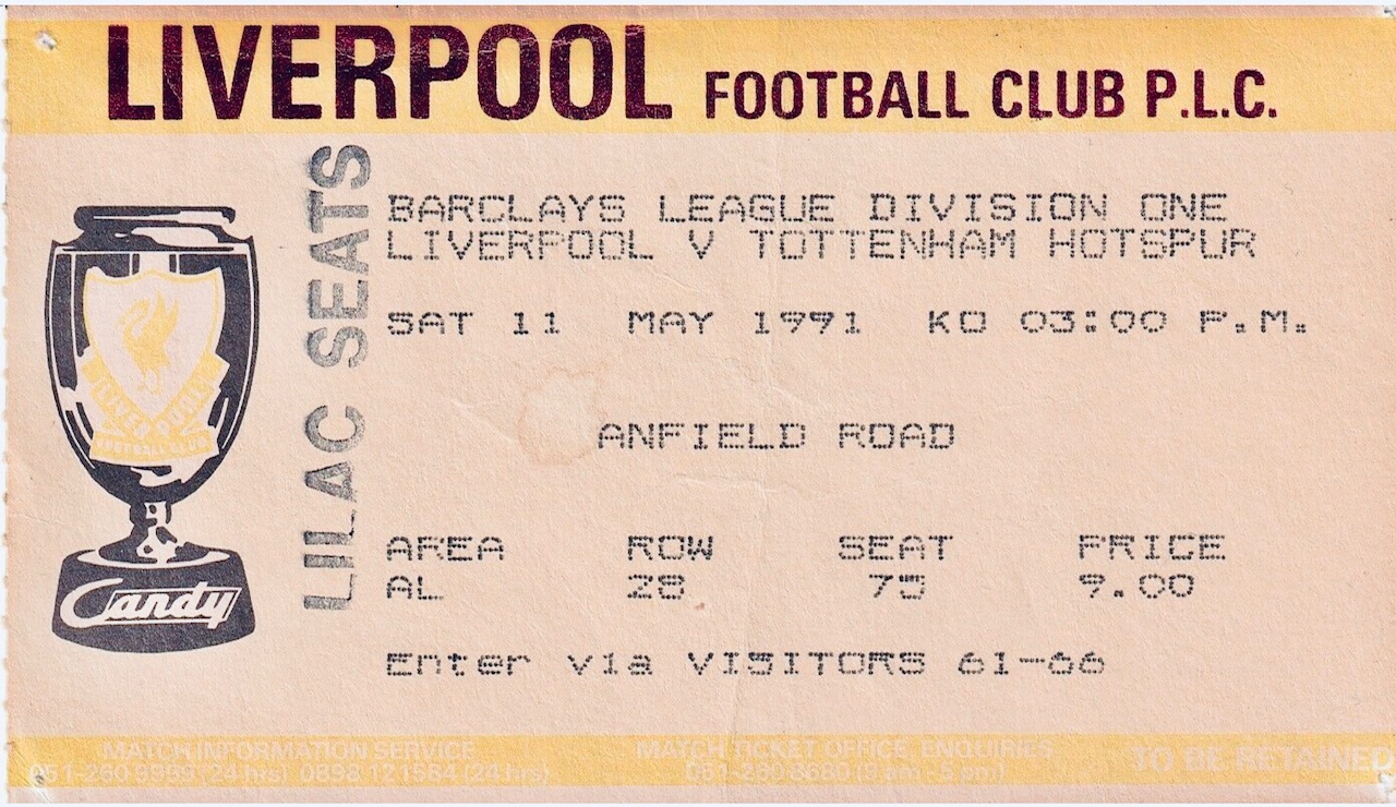 Tottenham Hotspur 11 May 1991 - LFChistory.net
