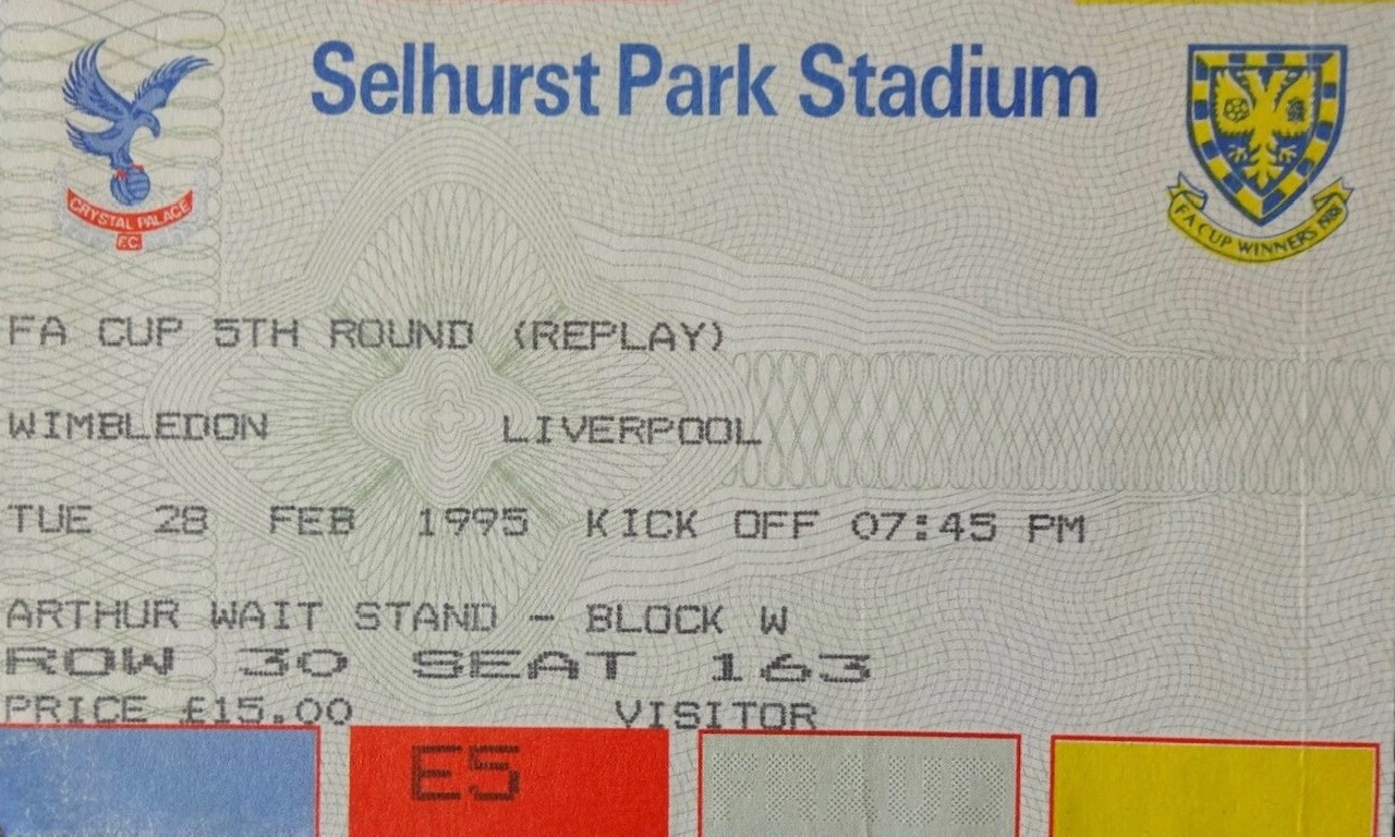 Wimbledon 28 Feb 1995 - LFChistory.net