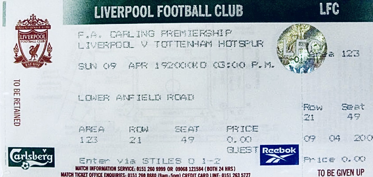 Tottenham Hotspur 09 Apr 2000 - LFChistory.net