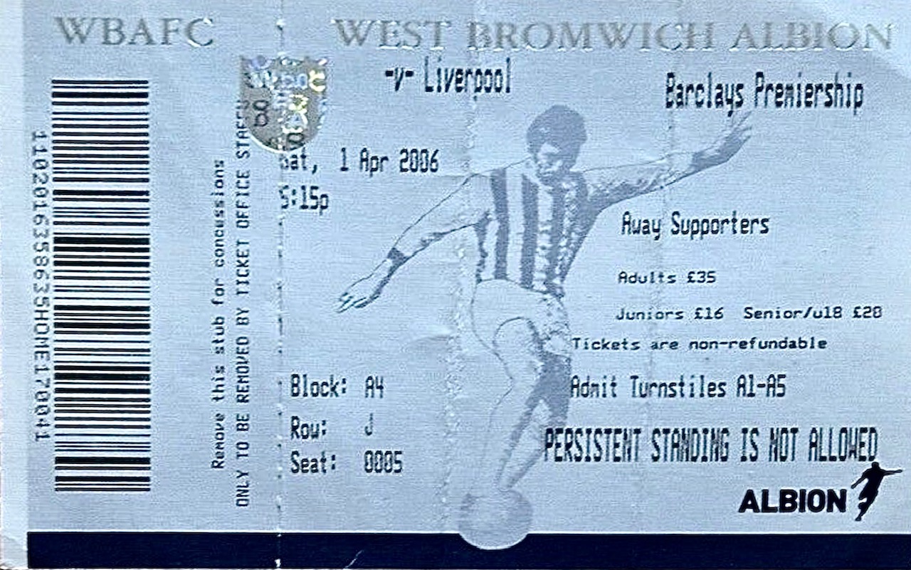 West Bromwich Albion 01 Apr 2006 - LFChistory.net