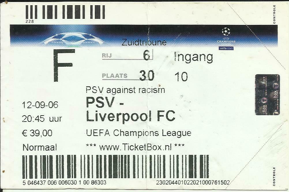 PSV Eindhoven 12 Sep 2006 - LFChistory.net