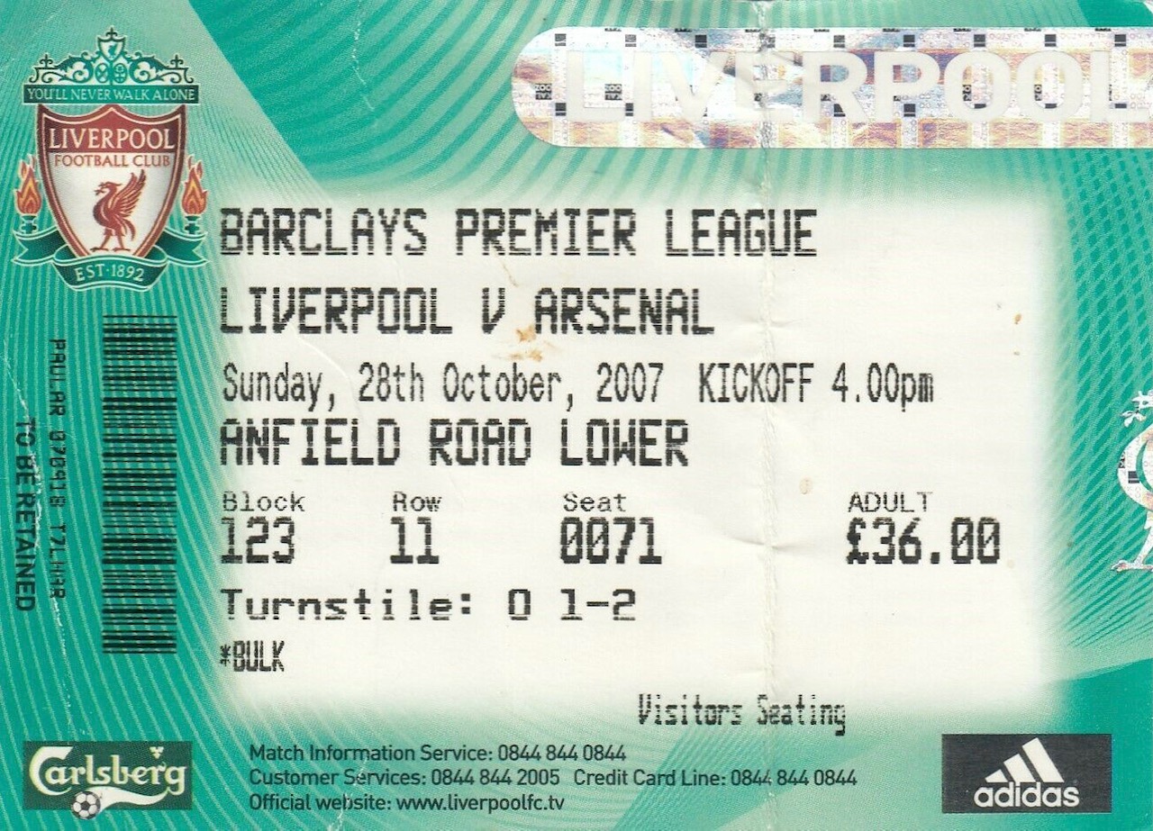 Arsenal 28 Oct 2007 - LFChistory.net