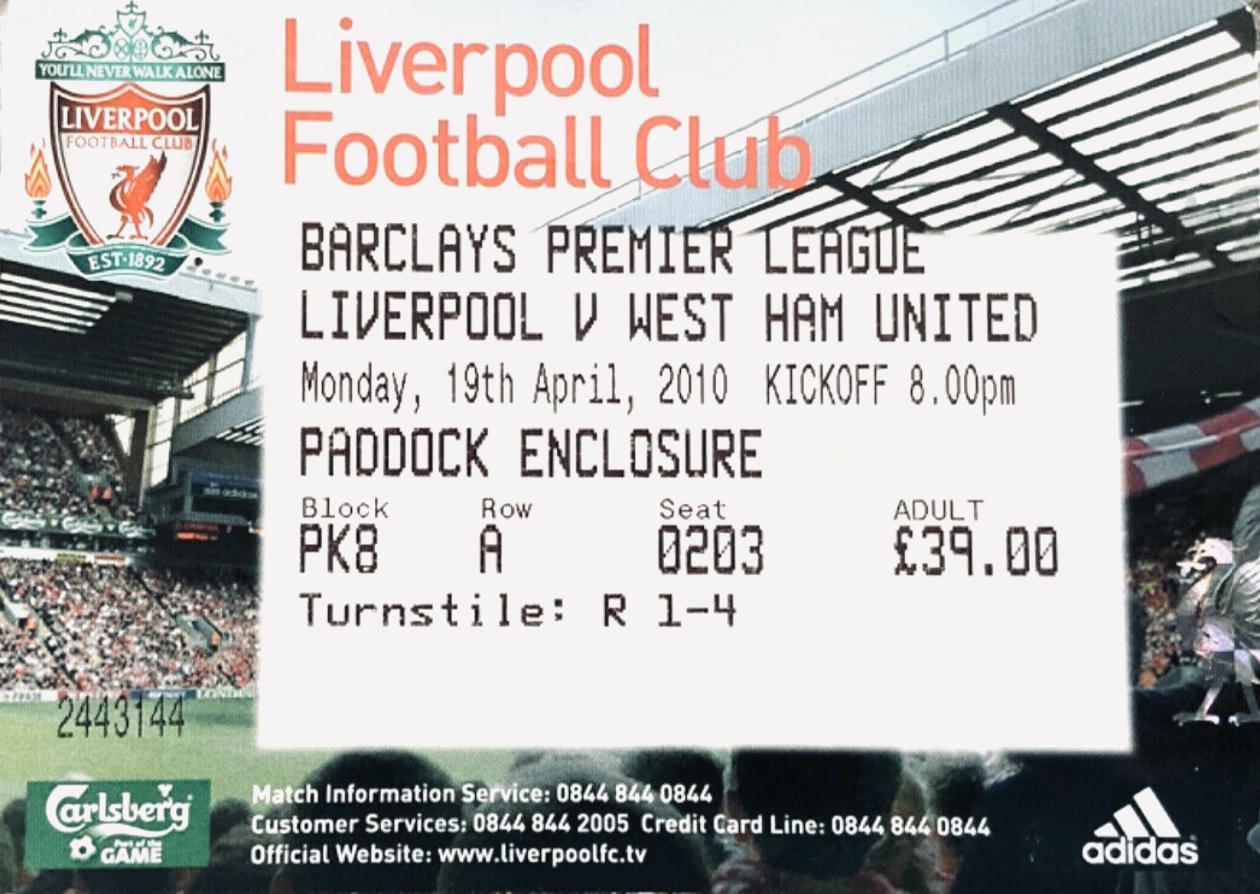 West Ham United 19 Apr 2010 - LFChistory.net