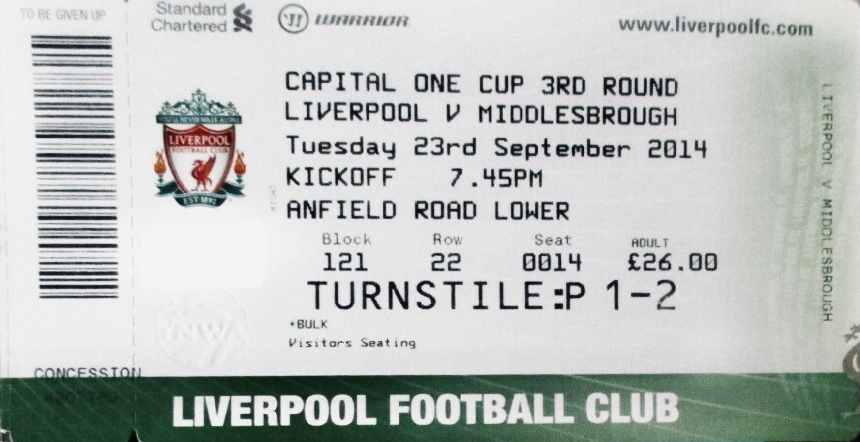 Middlesbrough 23 Sep 2014 - LFChistory.net