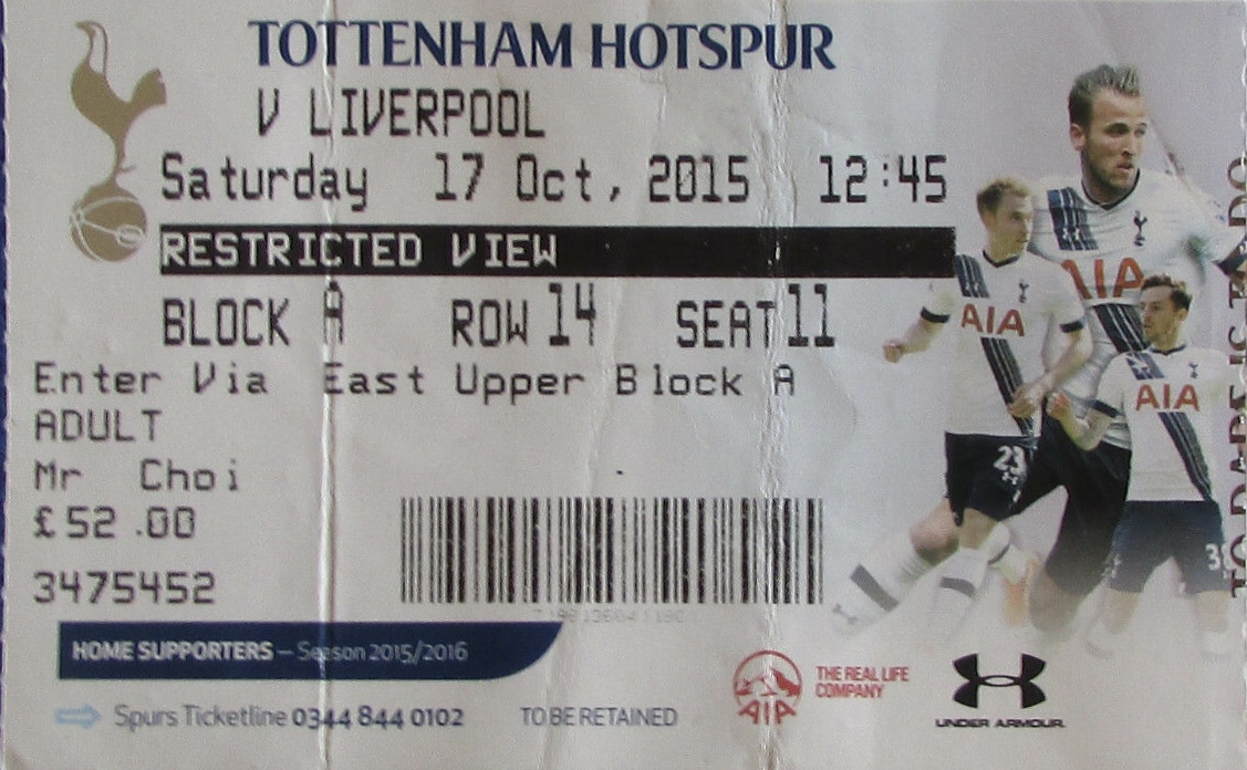 Tottenham Hotspur 17 Oct 2015 - LFChistory.net