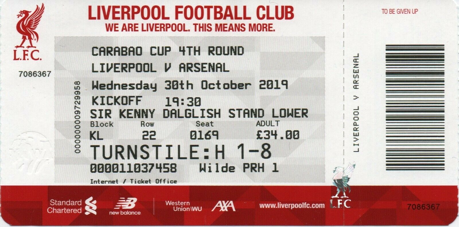 Arsenal 30 Oct 2019 - LFChistory.net