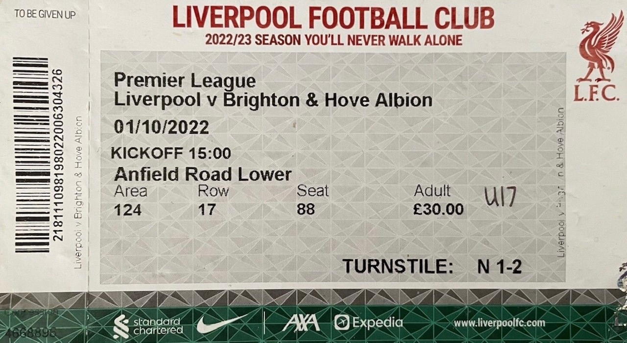 Brighton & Hove Albion 01 Oct 2022 - LFChistory.net