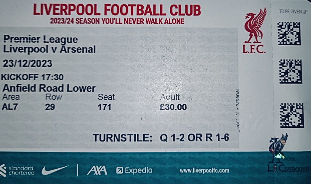 Arsenal 23 Dec 2023 - LFChistory.net
