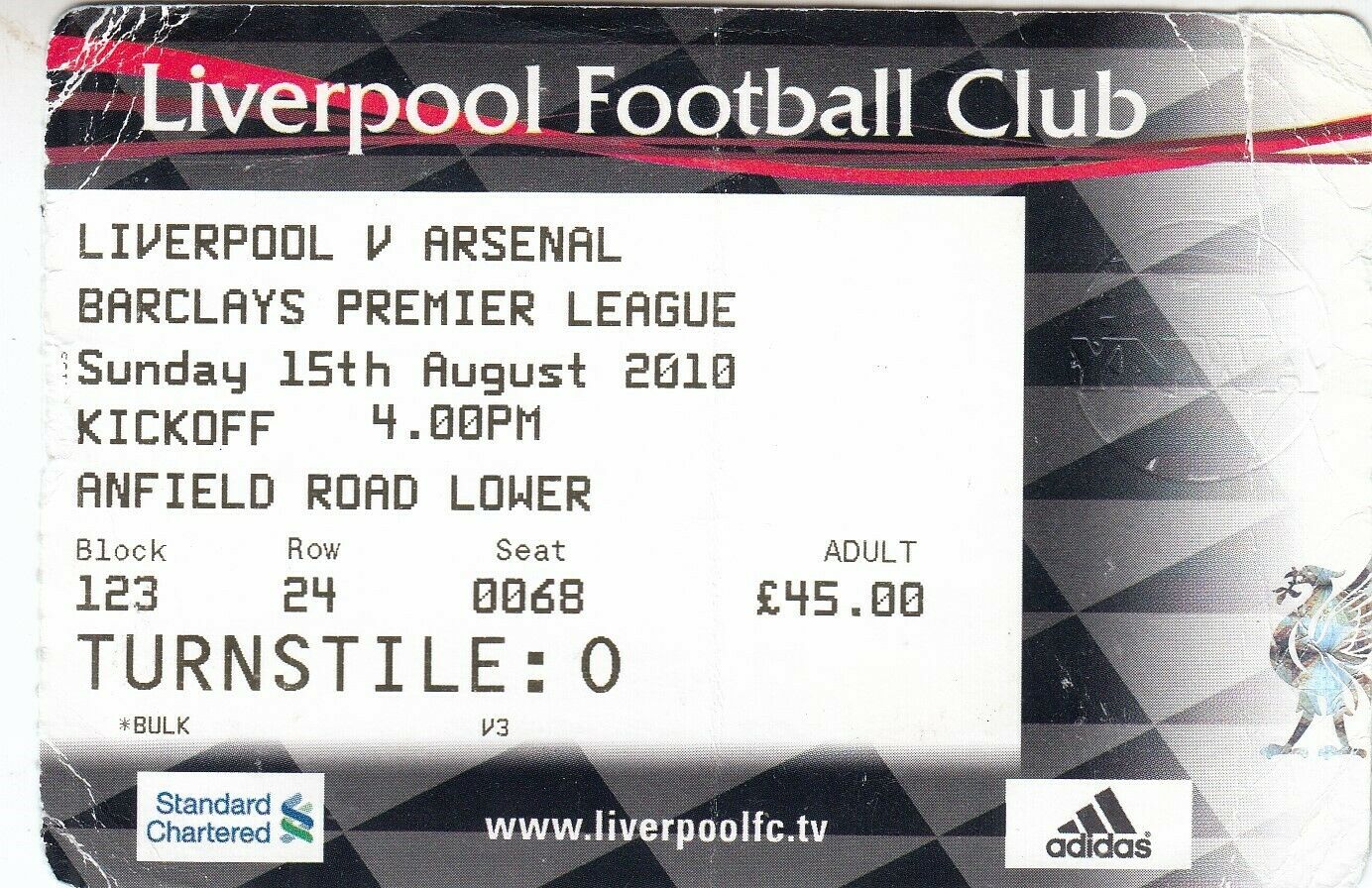 Arsenal 15 Aug 2010 - LFChistory.net