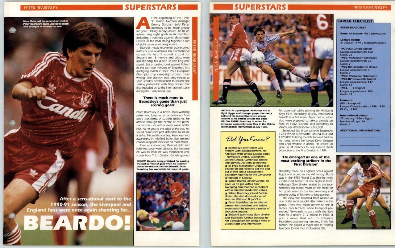 Liverpool career stats for Peter Beardsley - LFChistory - Stats galore ...