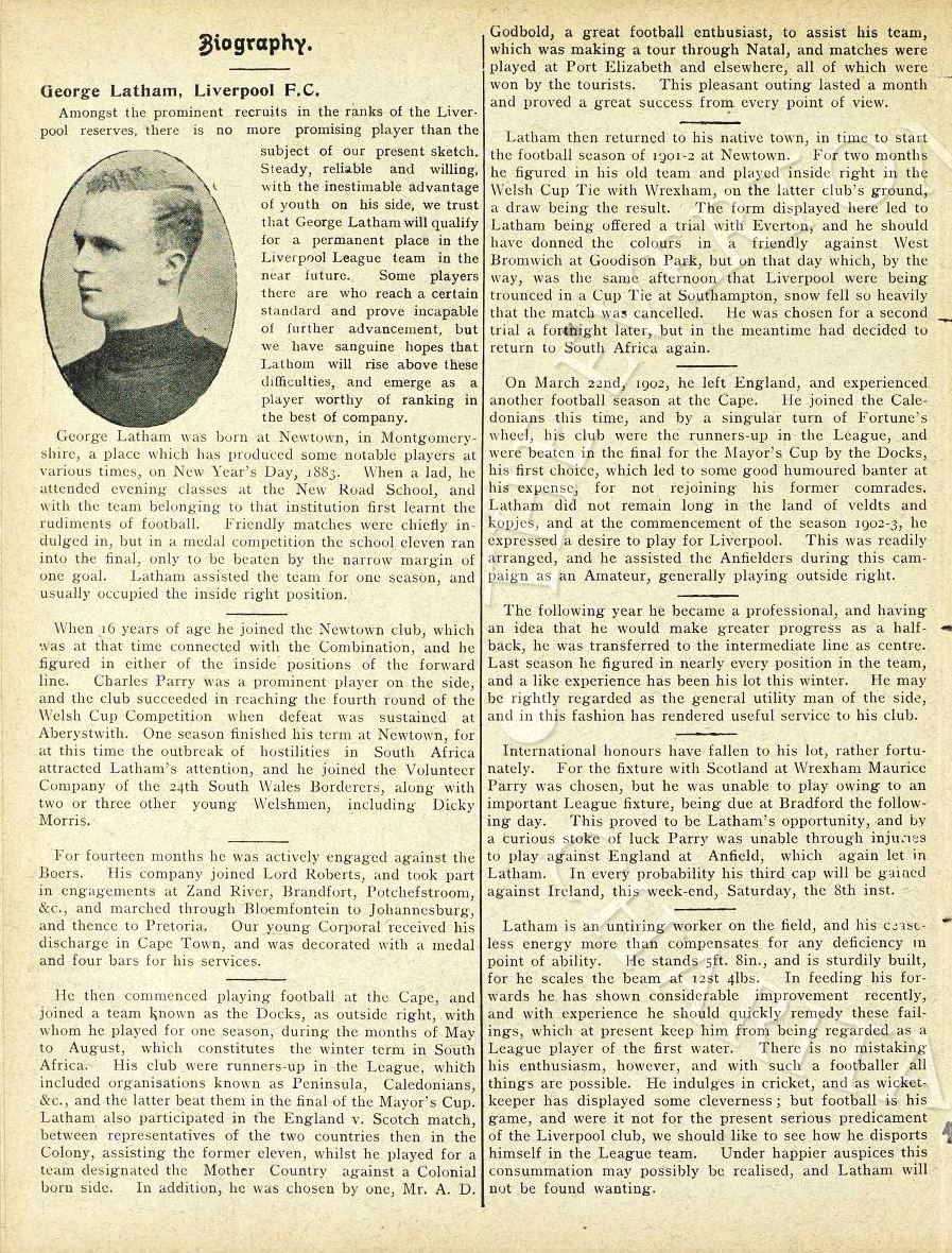 Liverpool career stats for George Latham - LFChistory - Stats galore ...