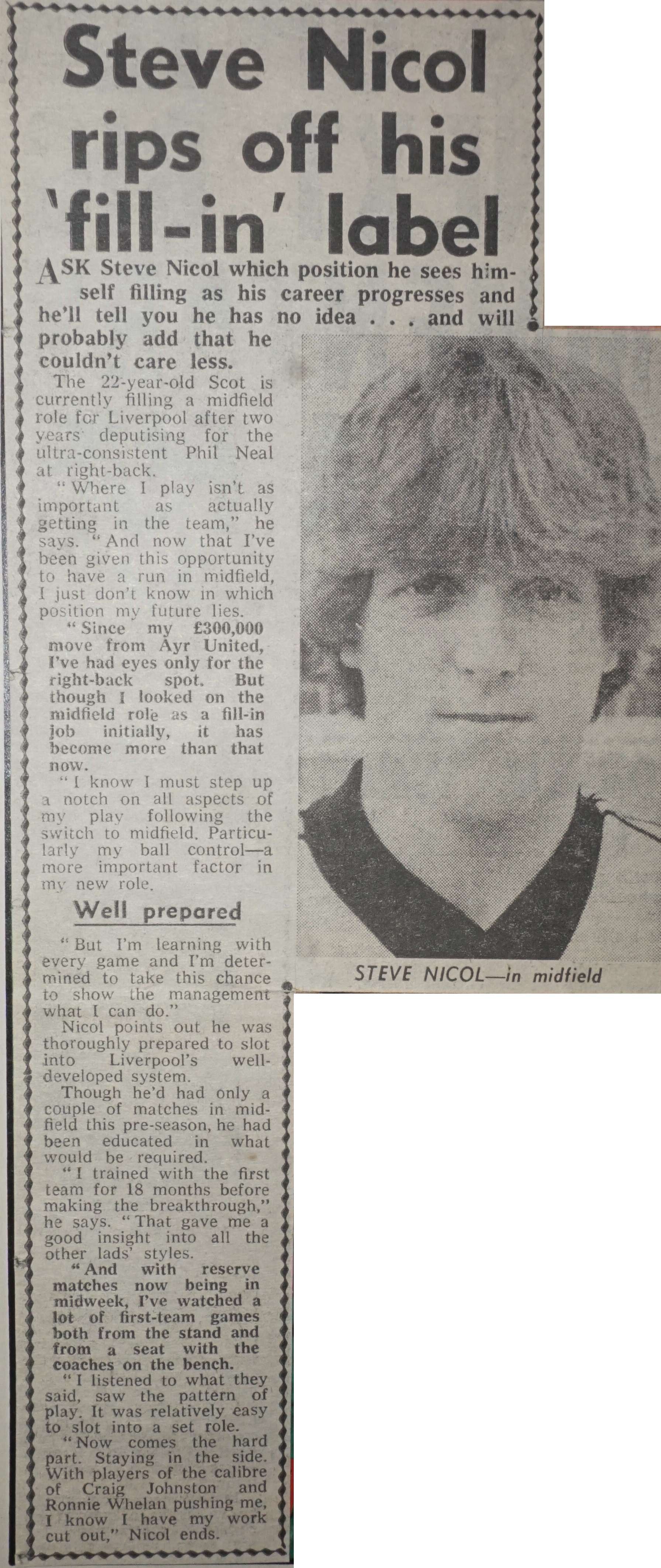 Liverpool career stats for Steve Nicol - LFChistory - Stats galore for ...