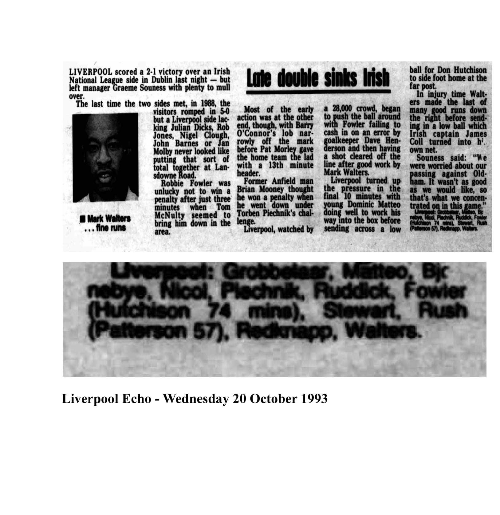 Matchdetails from Bord Gais National League - Liverpool played on ...