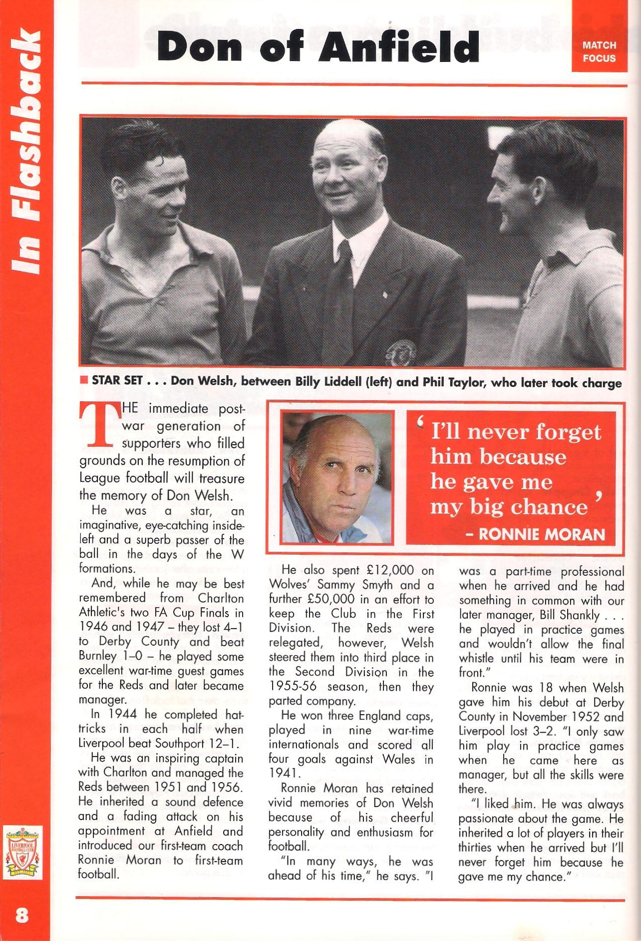 Don Welsh - LFChistory - Stats galore for Liverpool FC!