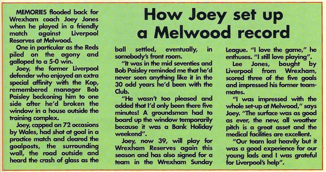 Liverpool career stats for Joey Jones - LFChistory - Stats galore for ...