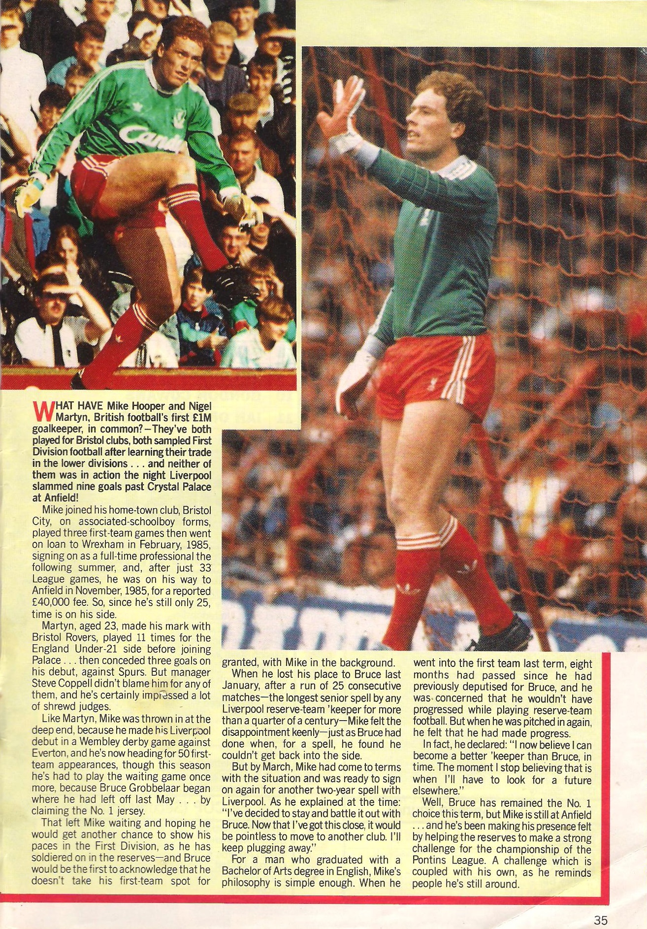 Liverpool career stats for Mike Hooper - LFChistory - Stats galore for ...