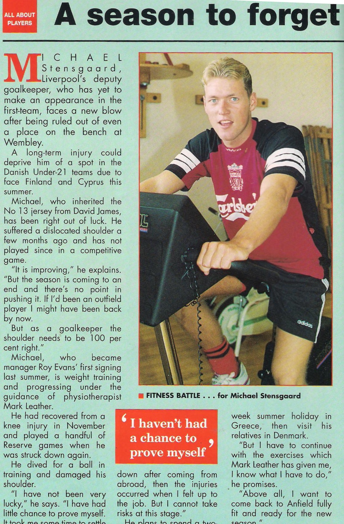 Liverpool career stats for Michael Stensgaard - LFChistory - Stats ...