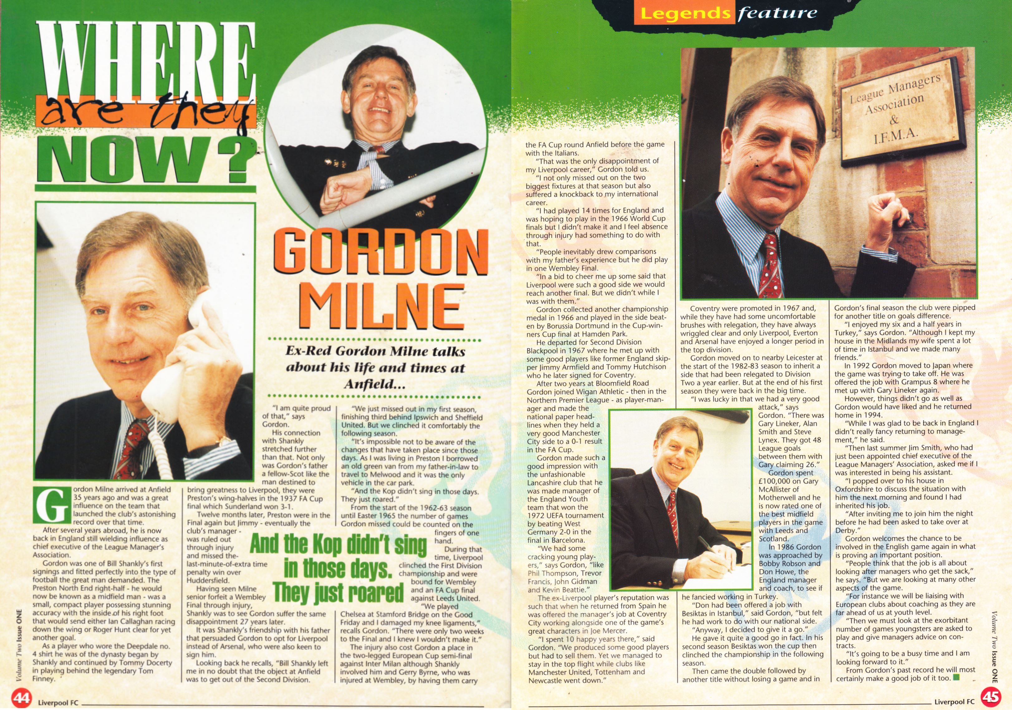 Liverpool career stats for Gordon Milne - LFChistory - Stats galore for ...