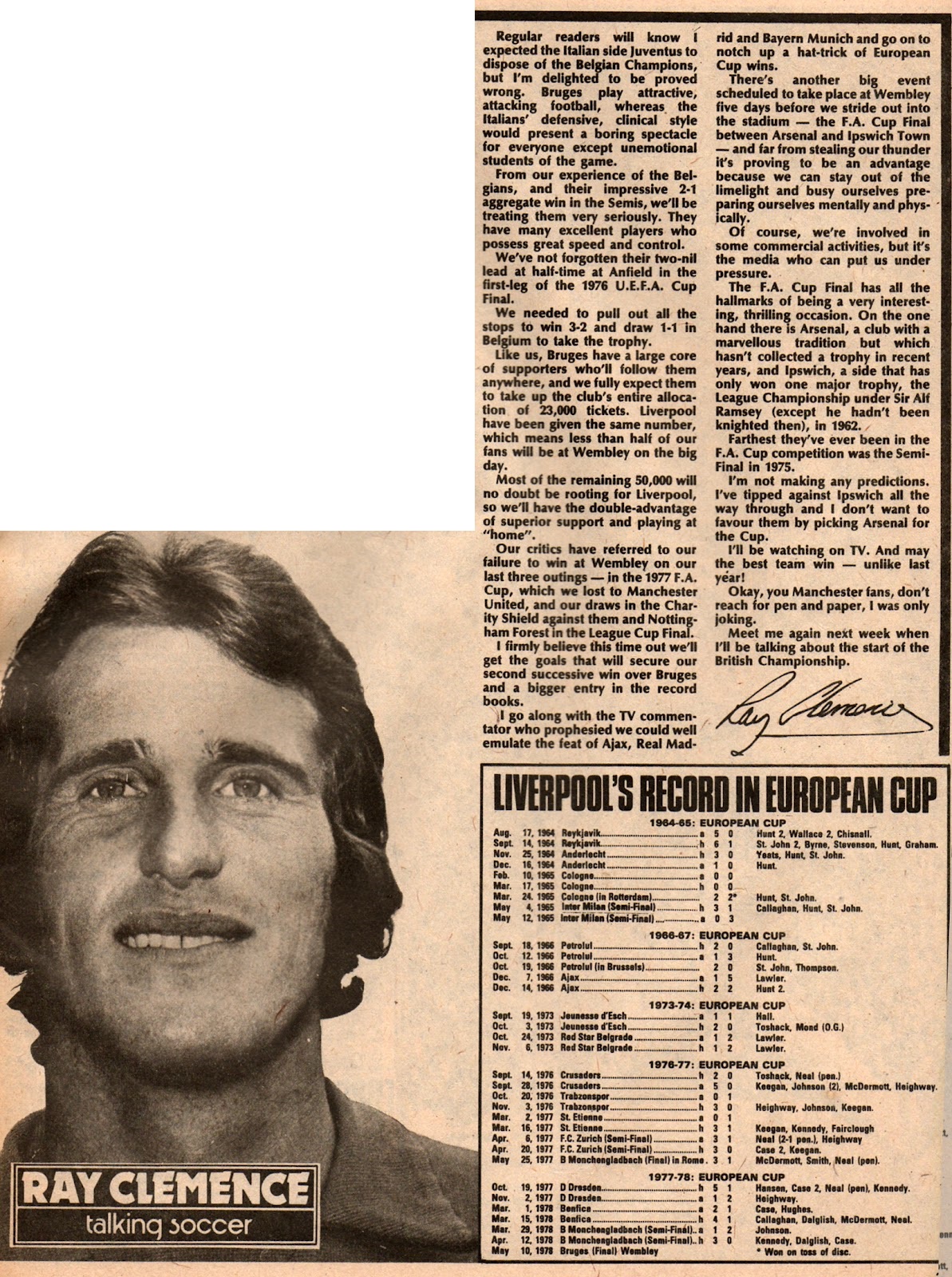 Liverpool career stats for Ray Clemence - LFChistory - Stats galore for ...