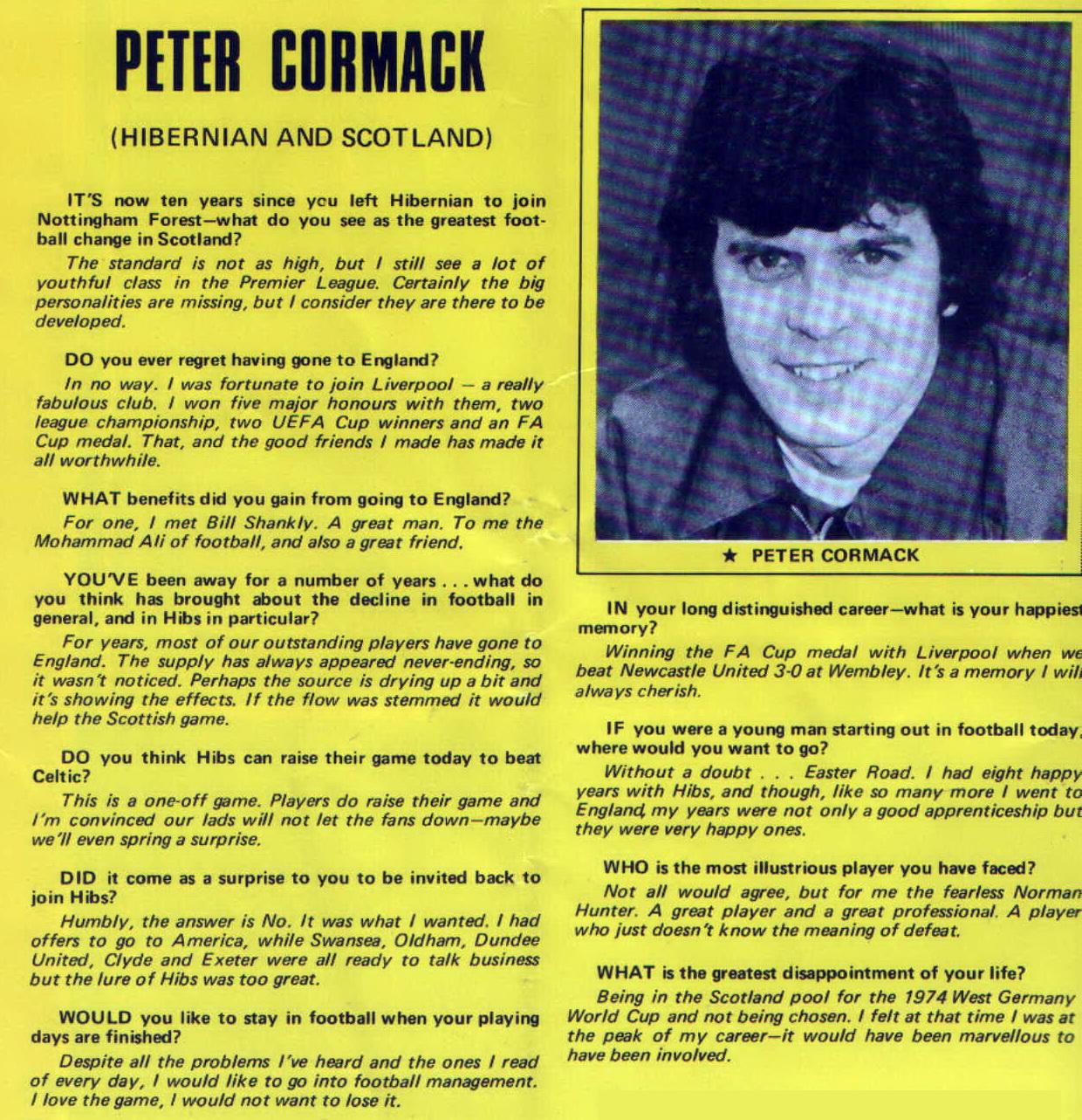 Liverpool career stats for Peter Cormack - LFChistory - Stats galore ...