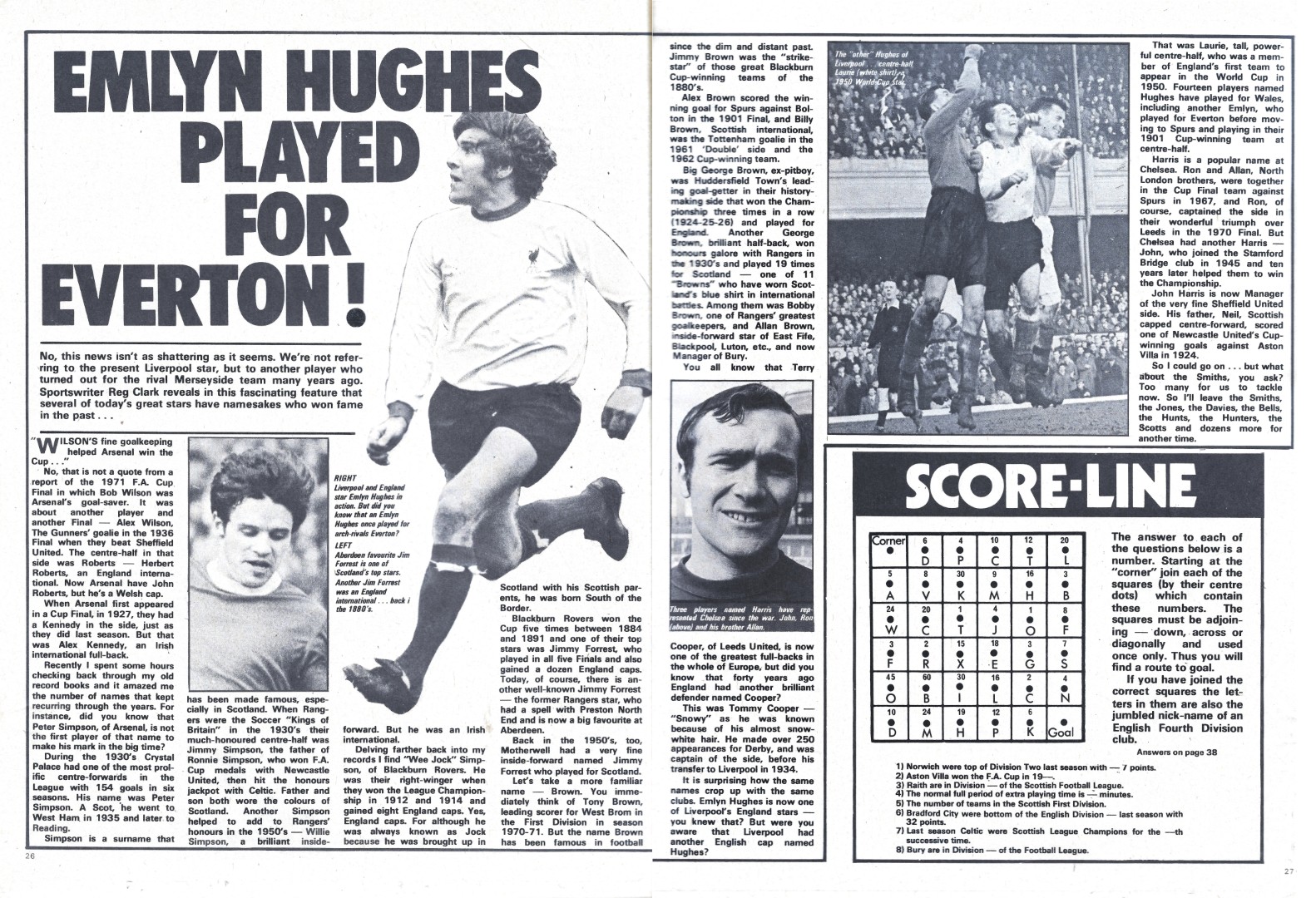 Liverpool career stats for Emlyn Hughes - LFChistory - Stats galore for ...