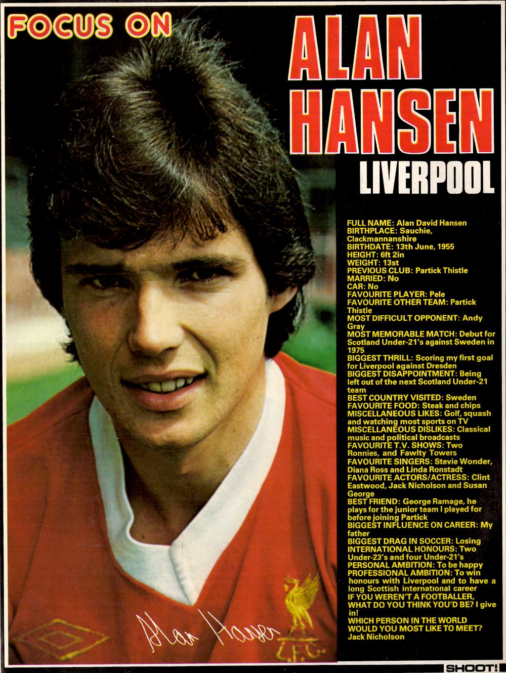 Liverpool career stats for Alan Hansen - LFChistory - Stats galore for ...