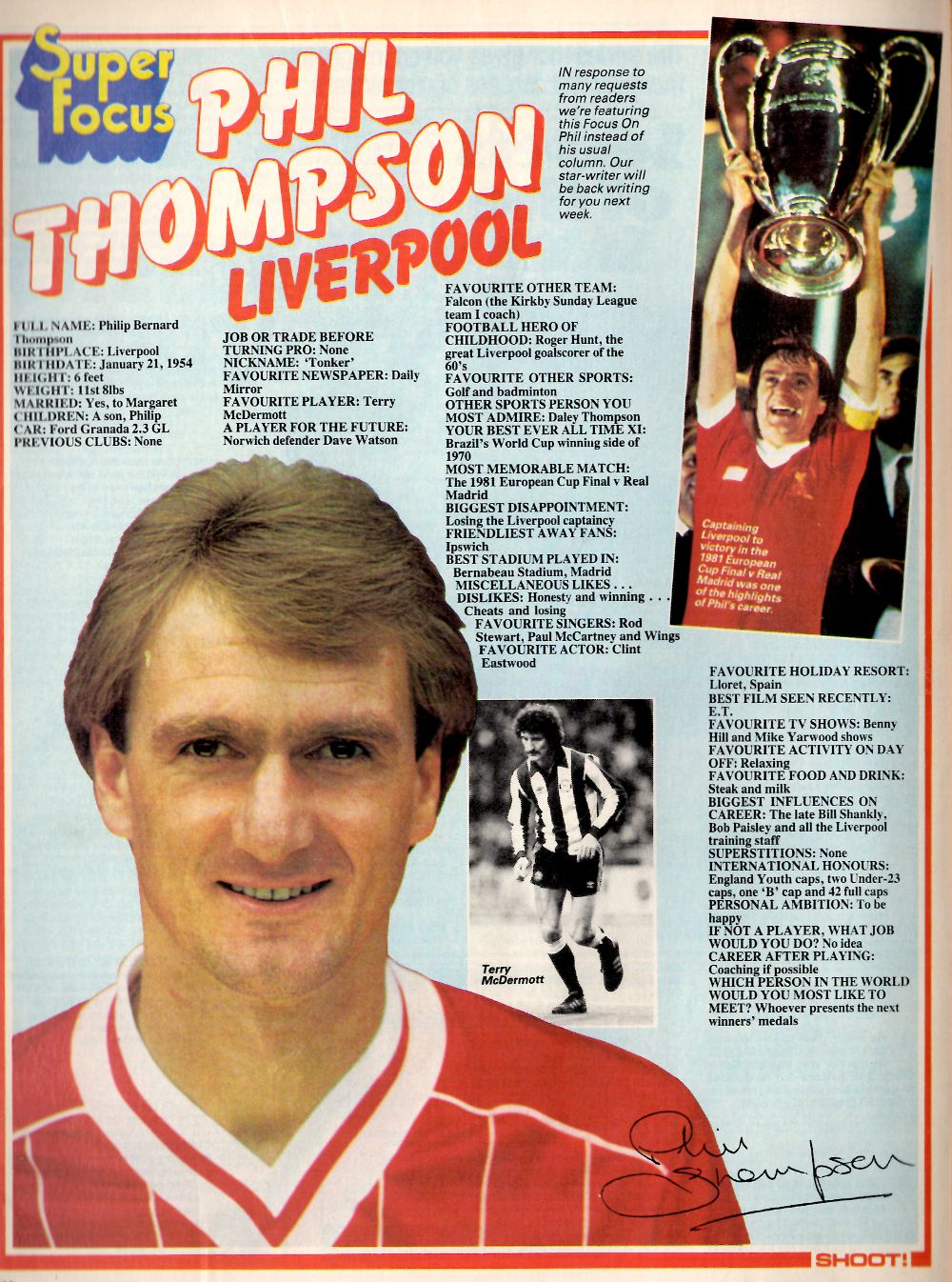 Liverpool career stats for Phil Thompson - LFChistory - Stats galore ...