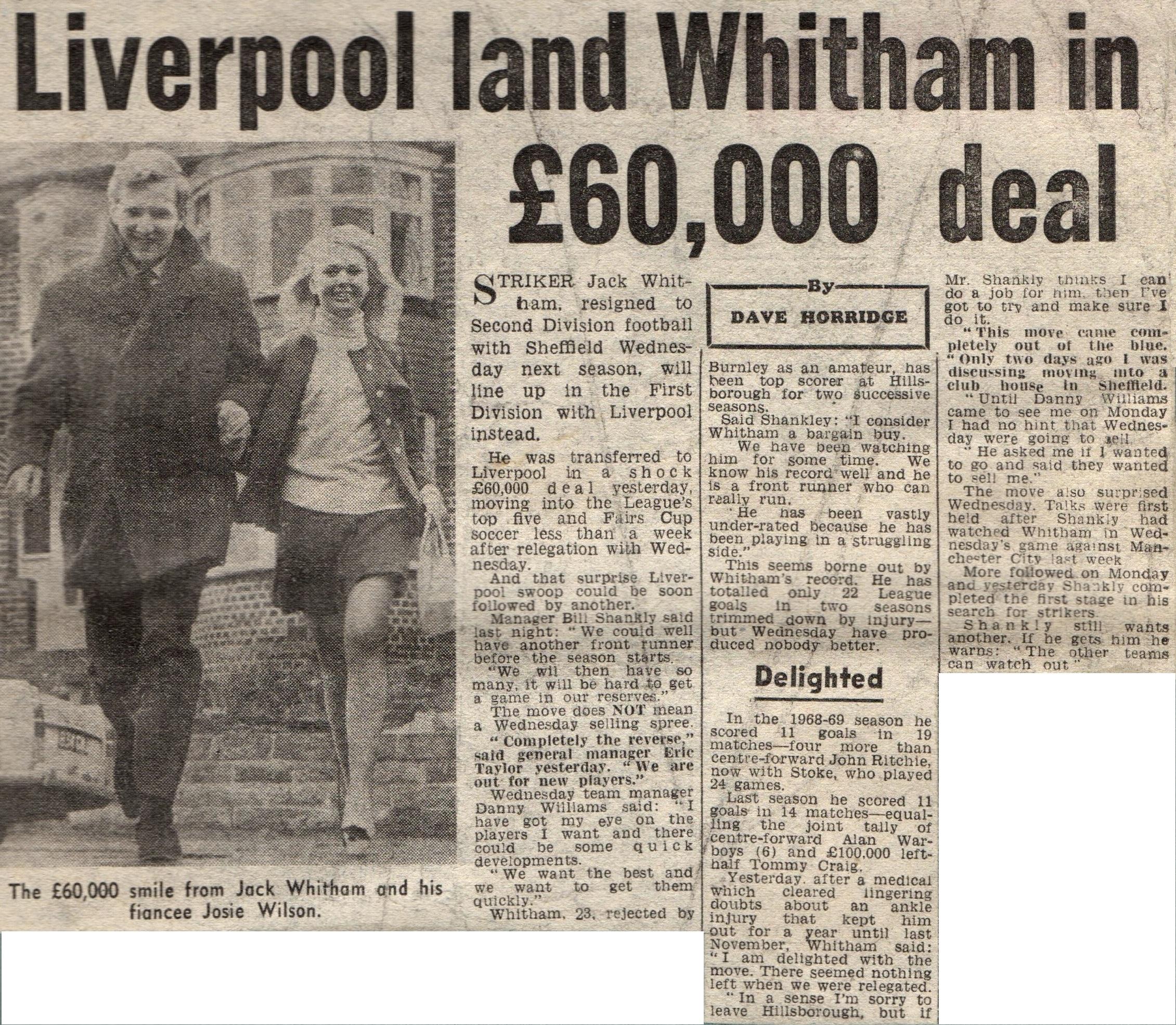 Liverpool career stats for Jack Whitham - LFChistory - Stats galore for ...