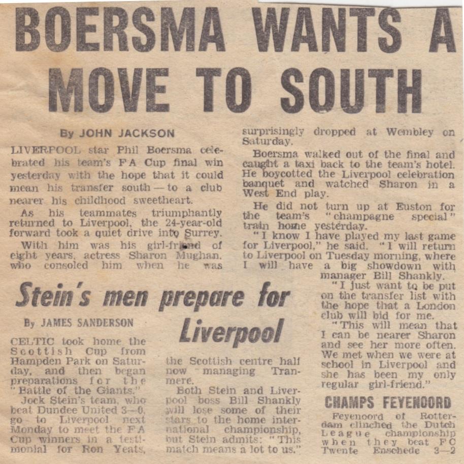 Liverpool career stats for Phil Boersma - LFChistory - Stats galore for ...