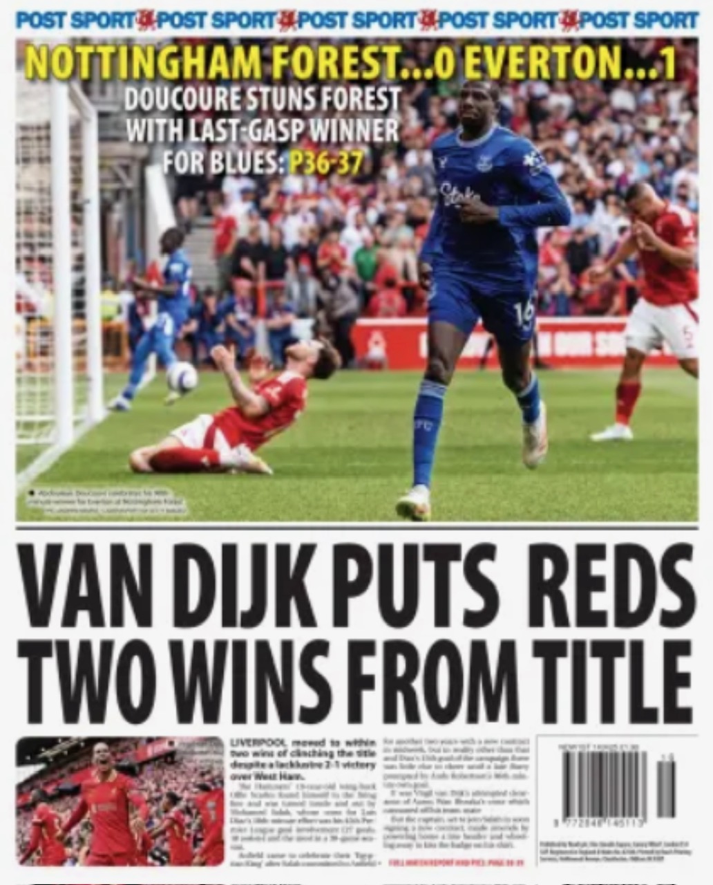 Matchdetails from Liverpool - West Ham United played on Sunday 13 April ...