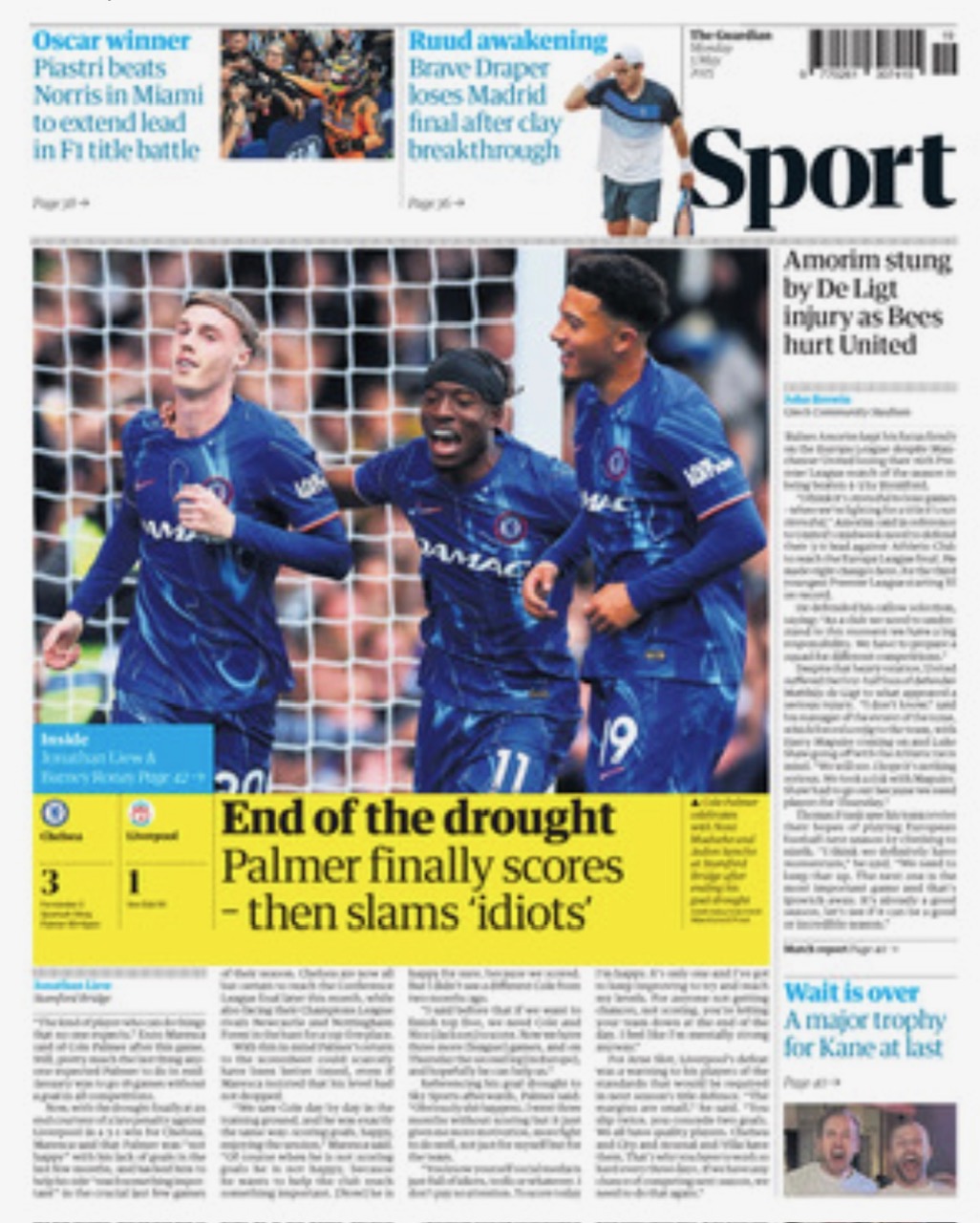 Matchdetails from Chelsea - Liverpool played on Sunday 4 May 2025 ...