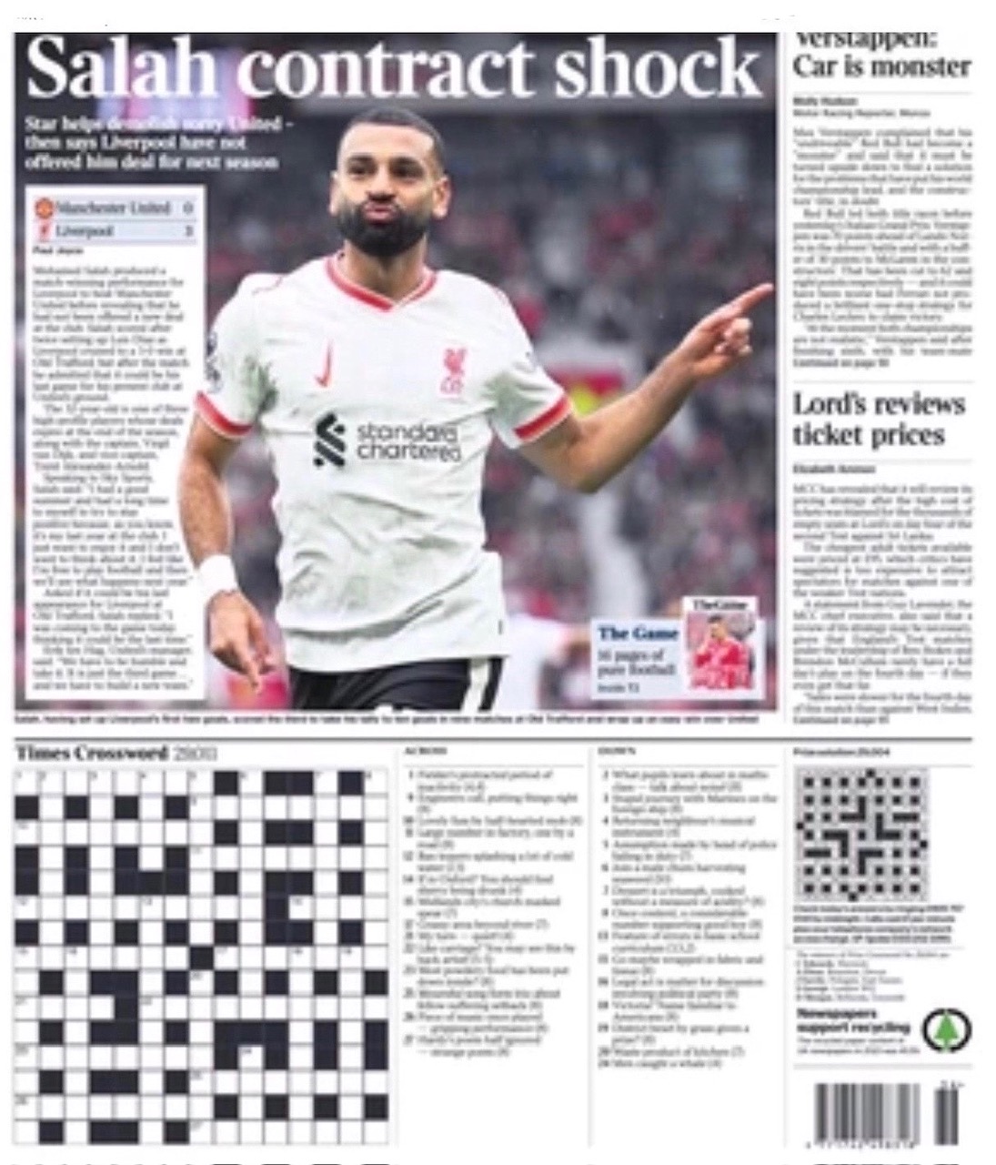 Matchdetails from Manchester United - Liverpool played on Sunday 1 ...