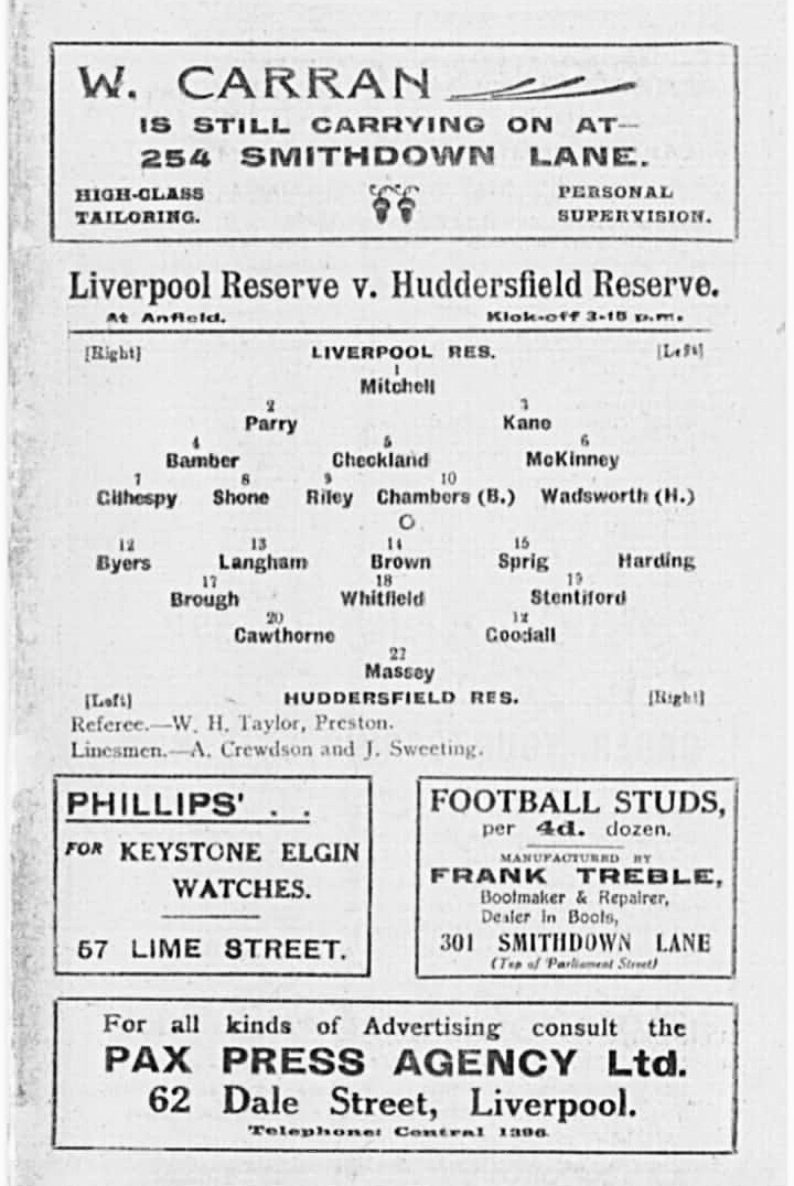 Huddersfield Town 10 May 1922 - LFChistory - Stats galore for Liverpool FC!