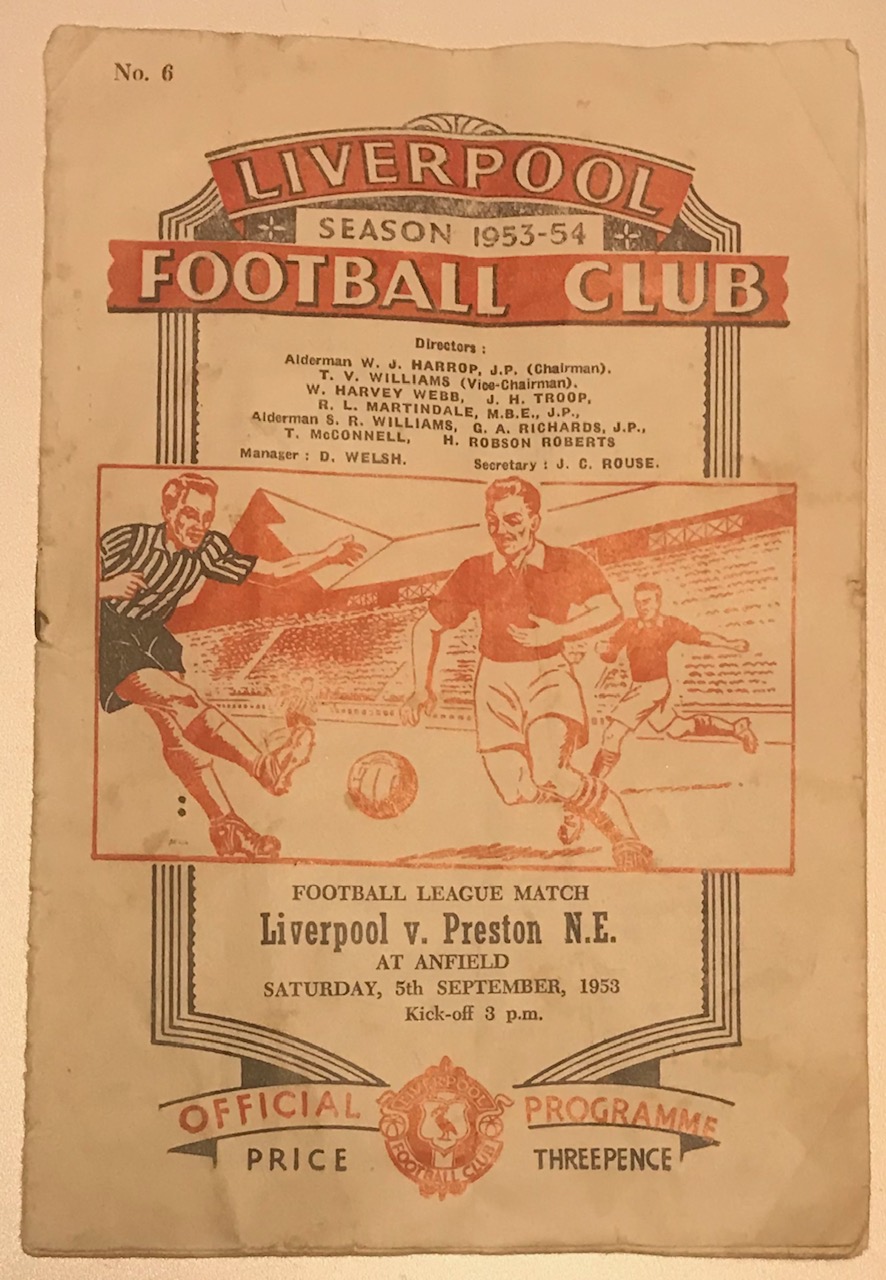 Preston North End 05 Sep 1953 - LFChistory.net