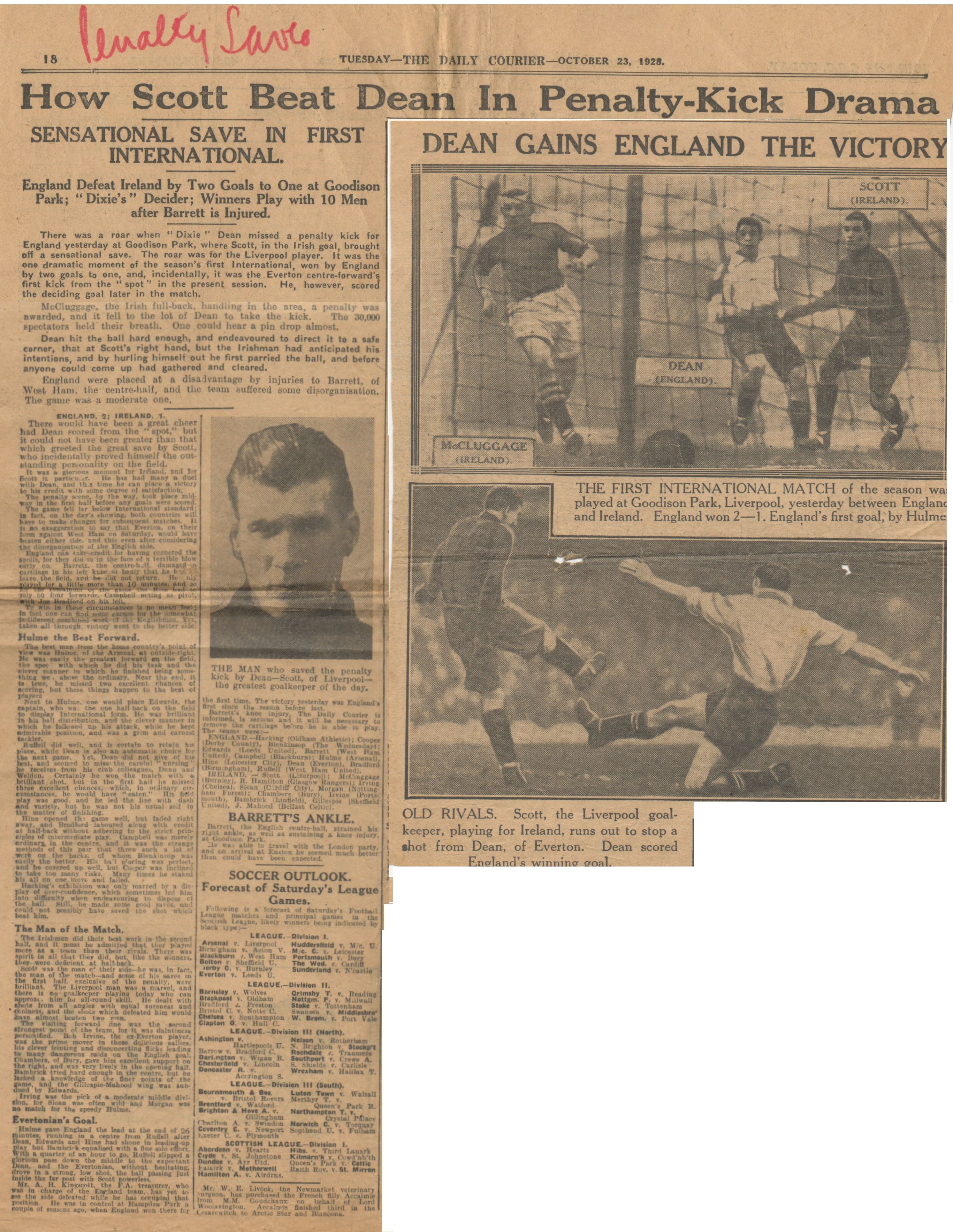 Liverpool career stats for Elisha Scott - LFChistory - Stats galore for ...