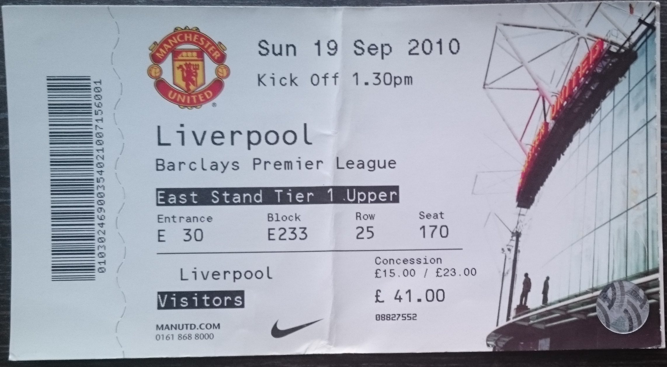 Manchester United 19 Sep 2010 - LFChistory.net