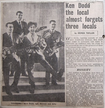 In the Liverpool FC version of the Beatles in Ked Dodds' 1964 Christmas show