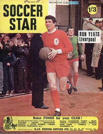 Yeats on the cover of Soccer Star 15 September 1967