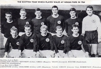 Scotland lineup V Wales - 1964